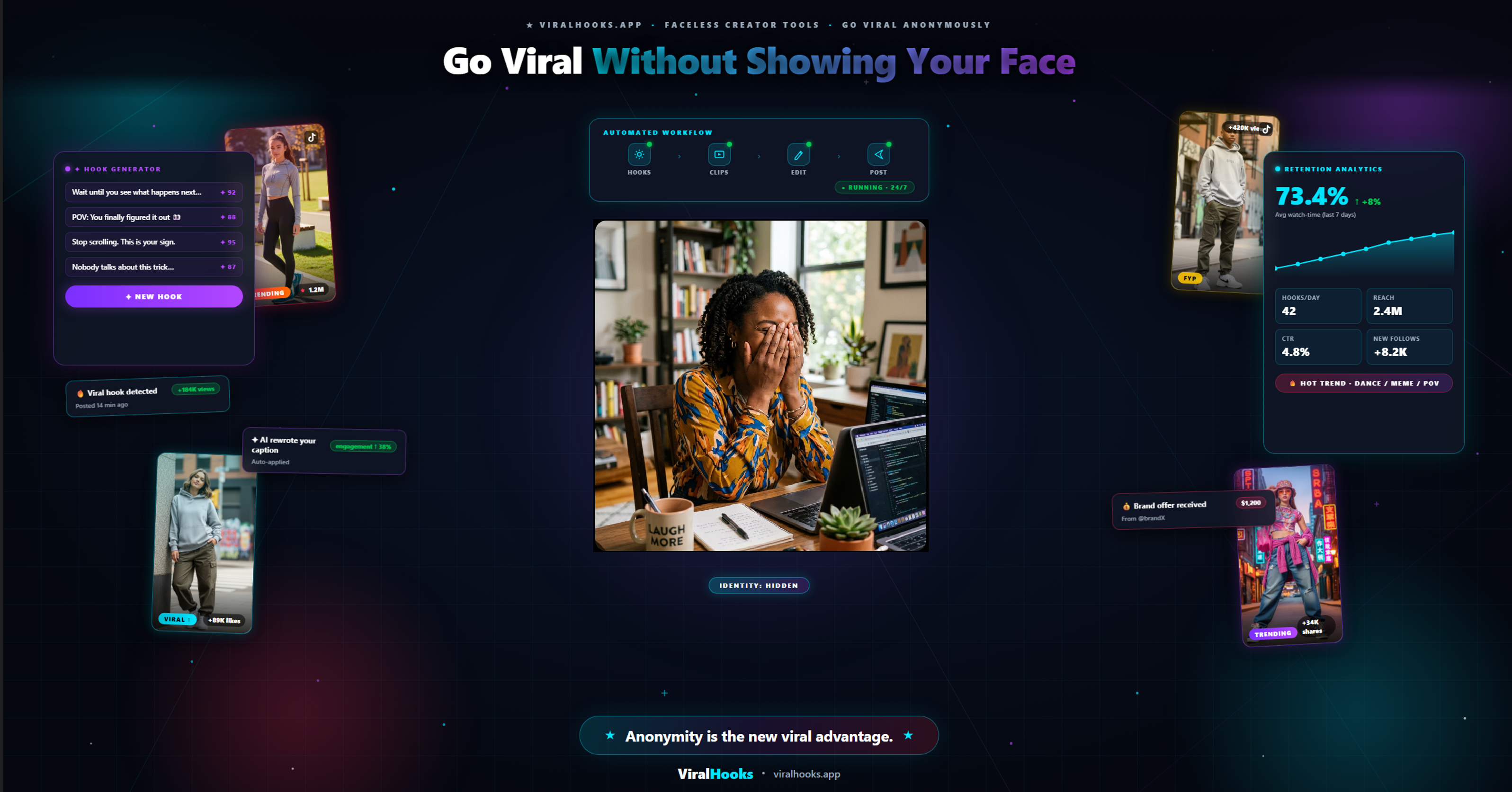 Best Viral TikTok Ideas for Faceless Creators in 2026 | ViralHooks